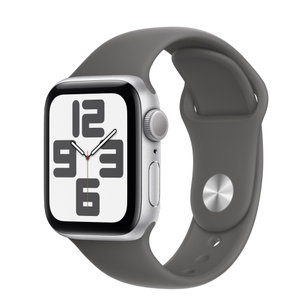 Buy Apple Watch SE GPS, 40mm Silver Aluminum Case with Stone Gray Sport ...