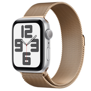Buy Apple Watch SE GPS, 44mm Silver Aluminum Case with Gold Milanese ...