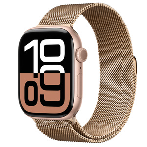 Buy Apple Watch Series 10 GPS, 46mm Rose Gold Aluminum Case with Gold ...