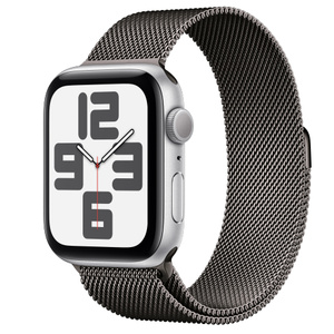 Buy Apple Watch SE GPS, 44mm Silver Aluminum Case with Slate Milanese ...