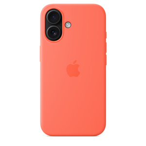 iPhone 16 Silicone Case with MagSafe – Tangerine - Apple