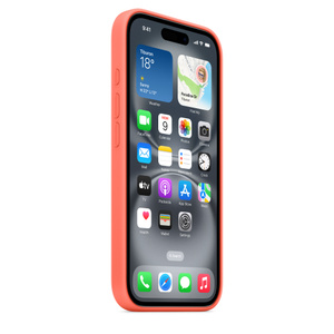 iPhone 16 Silicone Case with MagSafe – Tangerine - Apple (MY)