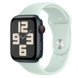 购买 Apple Watch SE (GPS + 蜂窝网络)；44 毫米午夜色铝金属表壳；碧蓝色运动型表带 - M/L - Apple (中国大陆)