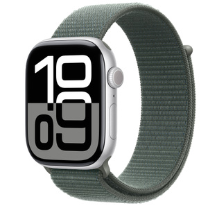 Buy Apple Watch Series 10 GPS, 46mm Silver Aluminium Case with Sage ...