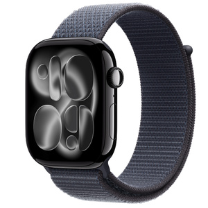 Buy Apple Watch Series 11 GPS, 46mm Jet Black Aluminium Case with Anchor Blue Sport Loop ...