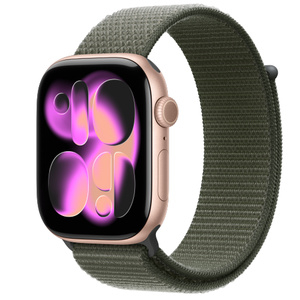 Buy Apple Watch Series 11 GPS, 46mm Rose Gold Aluminum Case with Forest ...