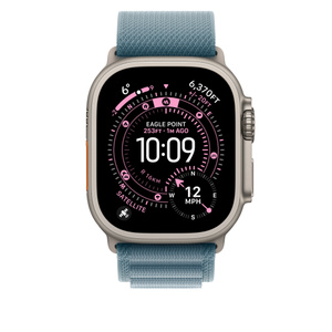 49mm Light Blue Alpine Loop - Small - Natural Titanium Finish - Apple (UK)
