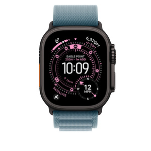 49mm Light Blue Alpine Loop - Small - Black Titanium Finish - Apple (UK)