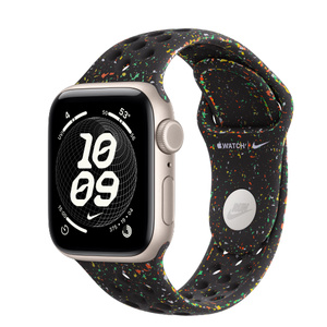 Buy Apple Watch SE 3 GPS + Cellular, 40mm Starlight Aluminum Case with Midnight Black Nike Sport ...