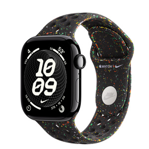 Buy Apple Watch Series 11 GPS + Cellular, 42mm Jet Black Aluminum Case with Midnight Black Nike ...