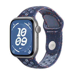 Buy Apple Watch Series 11 GPS, 42mm Space Gray Aluminum Case with Blue Ribbon Nike Sport Band ...