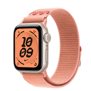 Kjøp Apple Watch SE 3 (GPS + Cellular), 40 mm urkasse av aluminium i stjerneskinn, Nike Sport ...