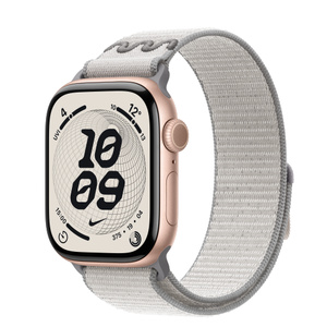 Buy Apple Watch Series 11 GPS + Cellular, 42mm Rose Gold Aluminium Case with Veiled Grey Nike ...