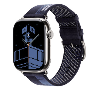 Apple Watch Hermès Series 11 (GPS + Cellularモ‍デ‍ル) - 46mmシルバーチタニウムケースとフォーブルパーティ（ブルー・ニュイ）を購入 ...