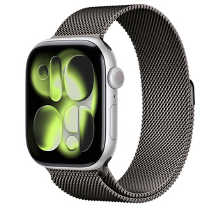 Buy Apple Watch Series 11 GPS, 46mm Silver Aluminum Case with Slate ...
