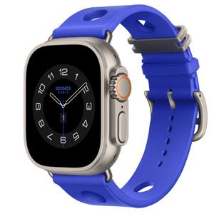 购买 Apple Watch Hermès Ultra 3 (GPS + 蜂窝网络)；49 毫米原色钛金属表壳；Bleu Néon 霓虹蓝色 ...