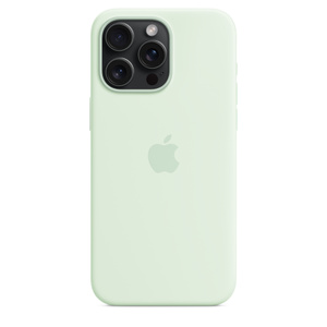 iPhone 15 Pro Max Silicone Case with MagSafe - Soft Mint - Apple (UK)
