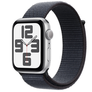 Buy Apple Watch SE GPS, 44mm Silver Aluminum Case with Ink Sport Loop ...