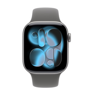 Buy Apple Watch Series 11 GPS, 42mm Space Gray Aluminum Case with Stone Gray Sport Band ...