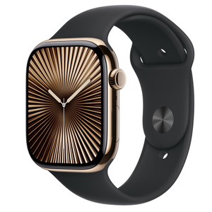 Buy Apple Watch Series 10 GPS + Cellular, 46mm Gold Titanium Case with ...