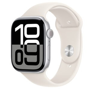 Buy Apple Watch Series 10 GPS, 46mm Silver Aluminum Case with Starlight ...