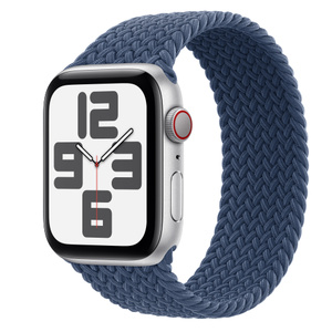 Apple Watch SE GPS + Cellular, 44mm 실버 알루미늄 케이스, 그리고 데님 브레이드 솔로 루프 구입하기 ...