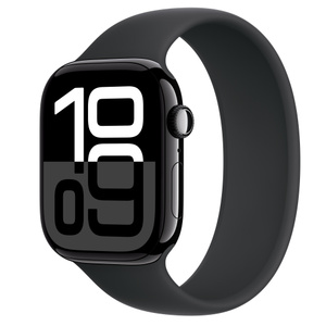 Buy Apple Watch Series 10 GPS, 46mm Jet Black Aluminum Case with Black ...