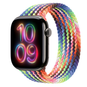购买 Apple Watch Series 10 (GPS + 蜂窝网络)；46 毫米石板色钛金属表壳；彩虹版编织单圈表带 - Apple ...