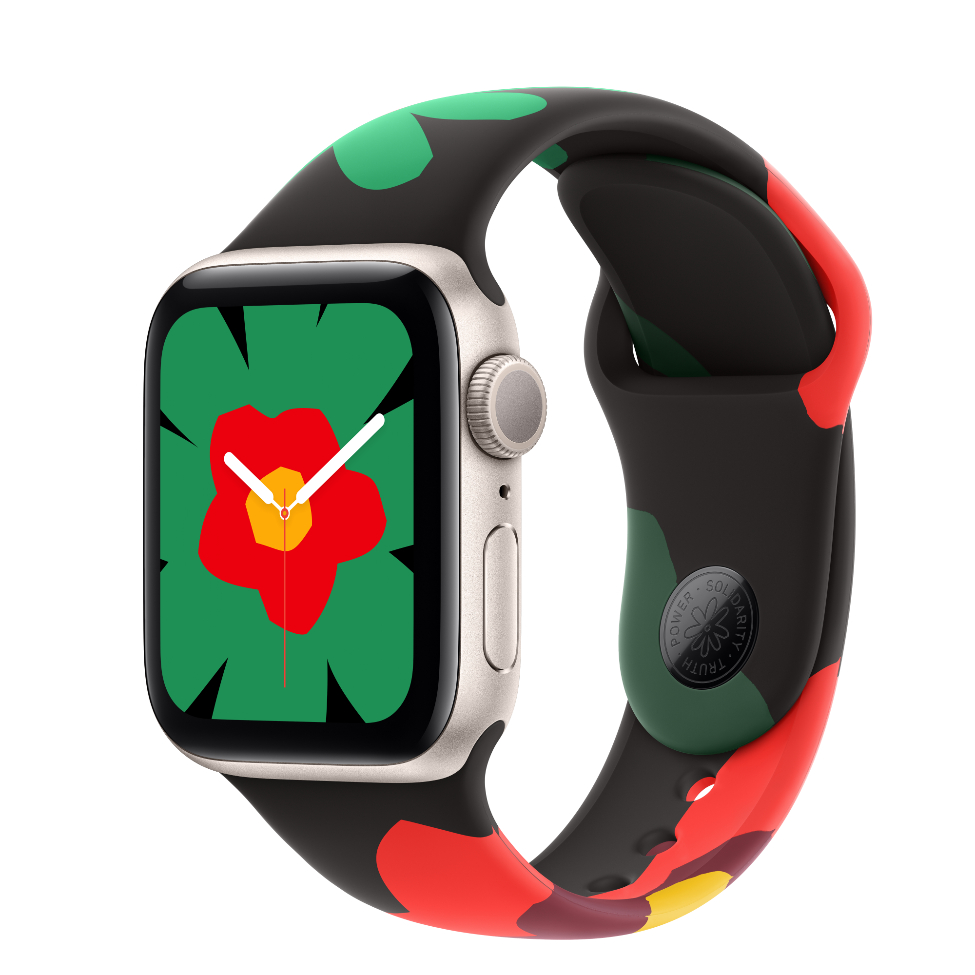 Buy Apple Watch SE GPS, 40mm Starlight Aluminum Case with Black Unity ...