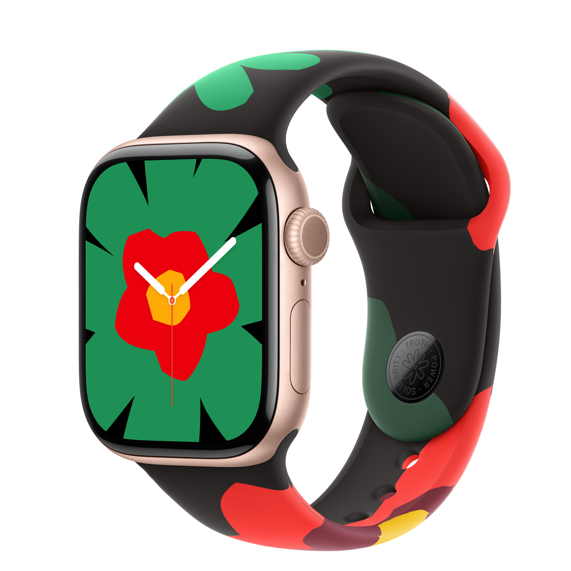 Buy Apple Watch Series 10 GPS, 42mm Rose Gold Aluminum Case with Black Unity Sport Band - Unity ...