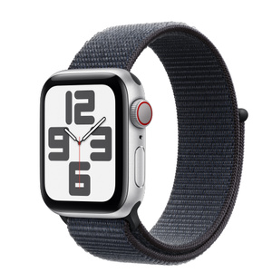购买 Apple Watch SE (GPS + 蜂窝网络)；40 毫米银色铝金属表壳；浓墨色回环式运动表带 - Apple (中国大陆)
