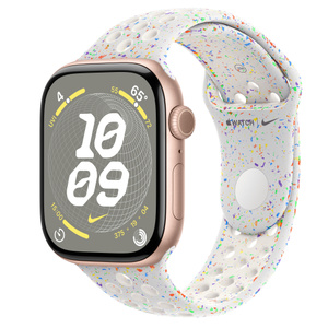 Buy Apple Watch Series 10 GPS, 46mm Rose Gold Aluminum Case with Pure Platinum Nike Sport Band ...