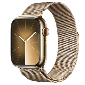 Apple Watch Series 9 GPS + Cellular, 45 mm Edelstahlgehäuse Gold ...