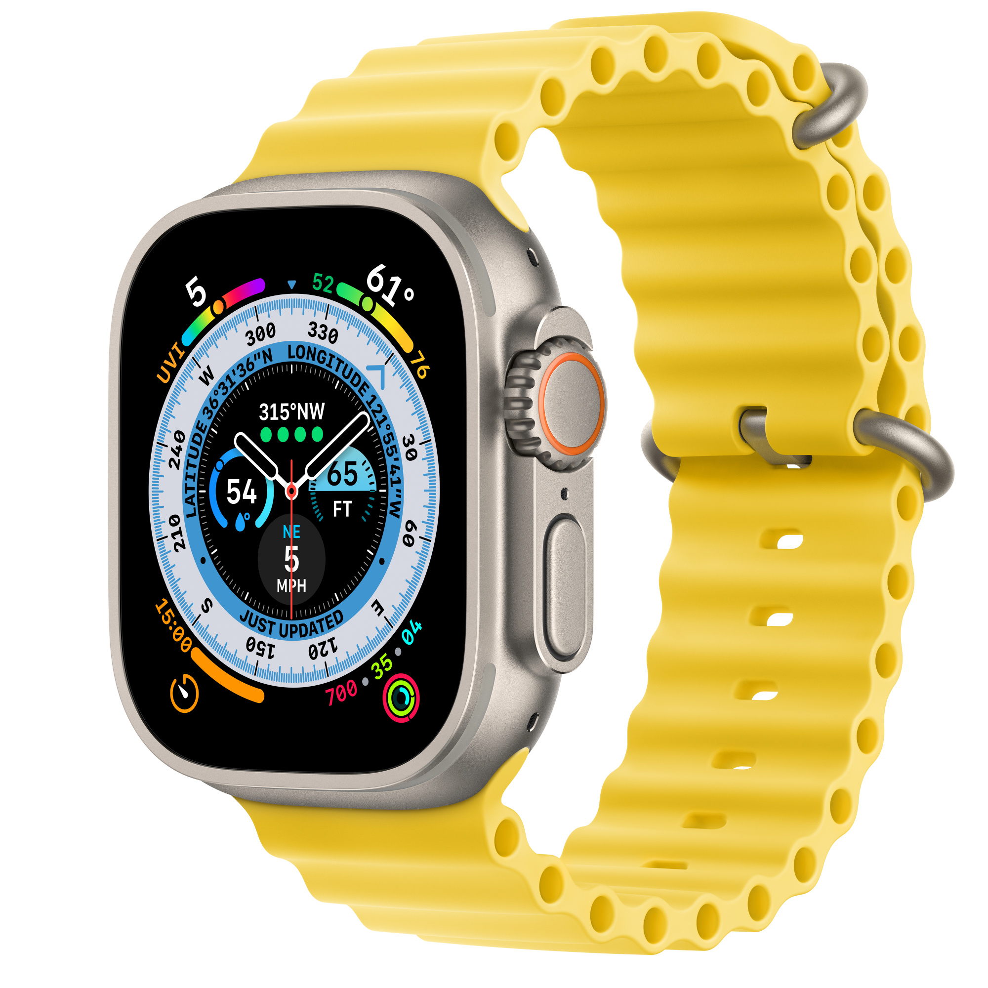 Apple Watch Ultra GPS + Cellular, 49 mm Titangehäuse, Ocean Armband ... Apple Watch Ultra GPS + Cellular, 49 mm Titangehäuse, Ocean Armband ...