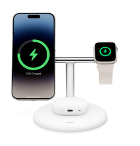 Belkin BoostCharge Pro 3-in-1 Magnetische Ladestation - Weiß - Apple (DE)