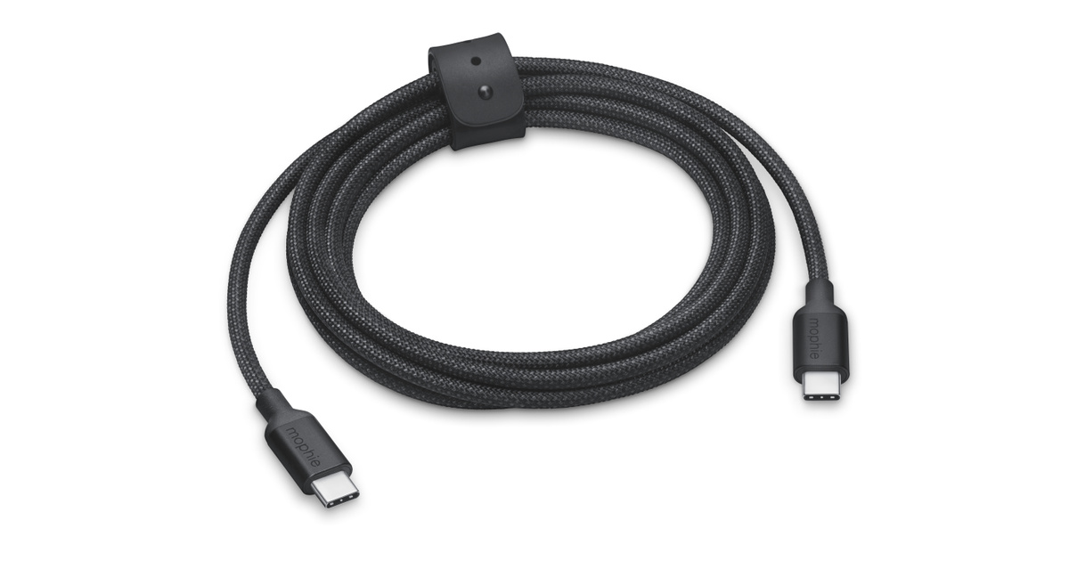 mophie 240W USB-C to USB-C Charge Cable (2M) - Black - Apple (UK) mophie 240W USB-C to USB-C Charge Cable (2M) - Black - Apple (UK)