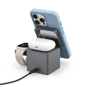 Anker 3-in-1 Cube with Qi2 – Grey - Apple (UK)