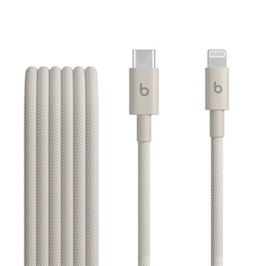 Beats USB-C til Lightning-kabel i vævet design (1,5 m) – lys granitgrå ...
