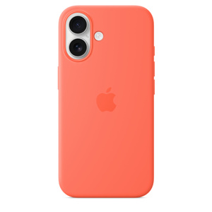 Coque en silicone avec MagSafe pour iPhone 16 - Tangerine - Apple (FR)