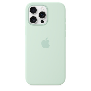 iPhone 16 Pro Max Silicone Case with MagSafe – Aquamarine - Apple (AE)
