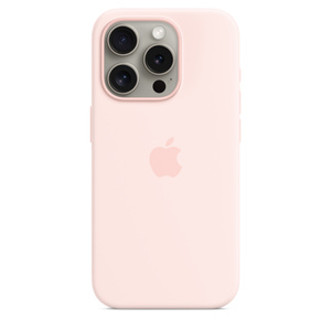 iPhone 15 Pro Silicone Case with MagSafe - Light Pink - Education ...