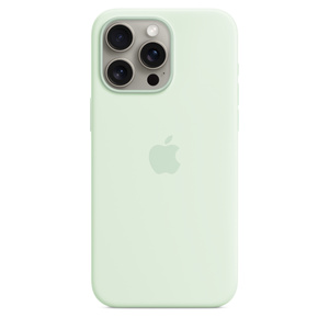 iPhone 15 Pro Max Silicone Case with MagSafe - Soft Mint - Apple (UK)