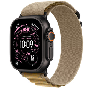 Koop Apple Watch Ultra 2 (GPS + Cellular) • 49‑mm kast van zwart titanium • Sahara-beige Alpine ...