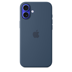 iPhone 16 Plus Silicone Case with MagSafe – Denim - Apple (IN)