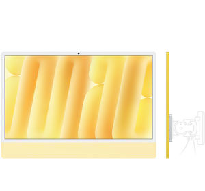 Yellow iMac with built-in VESA Mount Adapter Note: this iMac does not ...