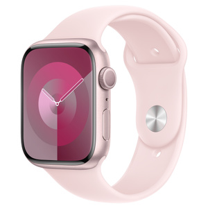 Refurbished Apple Watch Series 9 GPS, 45mm Pink Aluminium Case with S/M ...
