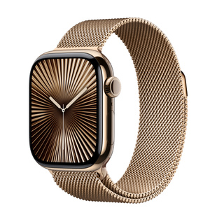 Buy Apple Watch Series 10 GPS + Cellular, 42mm Gold Titanium Case with ...