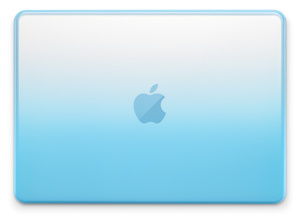 White And Blue Apple Laptop