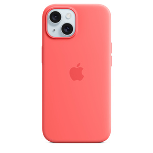 Funda de silicón con MagSafe para el iPhone 15 - Color guayaba - Apple (MX)