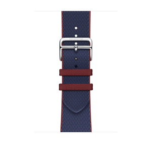 Apple Watch Hermès - 45mm Navy/Rouge H Twill Jump Single Tour ...
